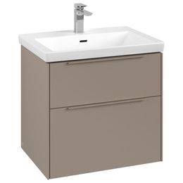 Villeroy & Boch Villeroy und Boch Subway 3.0 Waschtisch-Unterschrank C57602VM 62,2x57,6x47,8cm, ohne LED/Griff monochrom, taupe