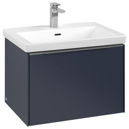 Villeroy & Boch Villeroy und Boch Subway 3.0 Waschtisch-Unterschrank C57500VQ 62,2x42,9x47,8cm, ohne LED/Griff Aluminium gl&auml;nzend, marine blue