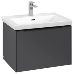 Villeroy & Boch Villeroy und Boch Subway 3.0 Waschtisch-Unterschrank C57501VR 62,2x42,9x47,8cm, ohne LED/Griff Volcano black, graphite