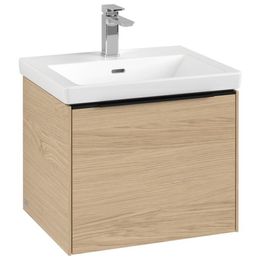 Villeroy & Boch Villeroy und Boch Subway 3.0 Waschtisch-Unterschrank C57901VJ 52,3x42,9x44,75cm, ohne LED/Griff Volcano black, nordic oak