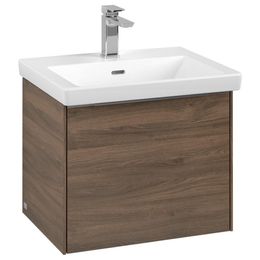 Villeroy & Boch Villeroy und Boch Subway 3.0 Waschtisch-Unterschrank C57900VH 52,3x42,9x44,75cm, ohne LED/Griff Aluminium gl&auml;nzend, arizona oak
