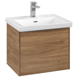 Villeroy & Boch Villeroy und Boch Subway 3.0 Waschtisch-Unterschrank C57900RH 52,3x42,9x44,75cm, ohne LED/Griff Aluminium gl&auml;nzend, kansas oak