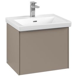 Villeroy & Boch Villeroy und Boch Subway 3.0 Waschtisch-Unterschrank C579L0VM 52,3x42,9x44,75cm, mit LED/Griff Aluminium gl&auml;nzend, taupe