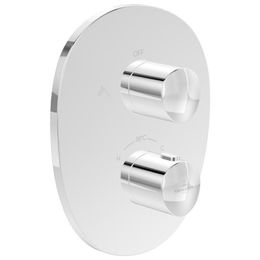 Villeroy & Boch Villeroy und Boch Antao Fertigmontageset TVS11100200061 Unterputz-Thermostat mit Zweiwege-Mengenregulierung, chrom