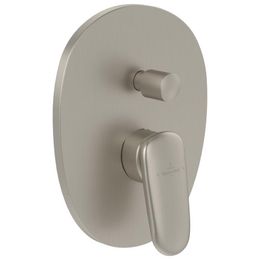Villeroy & Boch Villeroy und Boch Antao Fertigmontageset TVT11100100064 Unterputz-Einhebelmischer, Wandmontage, brushed nickel black