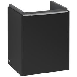 Villeroy & Boch Villeroy und Boch Subway 3.0 Waschtisch-Unterschrank C58300VL 35,1x42,9x30,9cm, Schanier links/Griff Aluminium gl&auml;nzend, volcano black