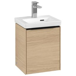 Villeroy & Boch Villeroy und Boch Subway 3.0 Waschtisch-Unterschrank C58401VJ 35,1x42,9x30,9cm, Schanier rechts/Griff Volcano black, nordic oak