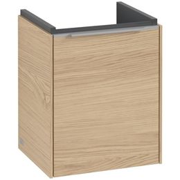 Villeroy & Boch Villeroy und Boch Subway 3.0 Waschtisch-Unterschrank C58300VJ 35,1x42,9x30,9cm, Schanier links/Griff Aluminium gl&auml;nzend, nordic oak