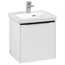 Villeroy & Boch Villeroy und Boch Subway 3.0 Waschtisch-Unterschrank C58101VE 42,3x42,9x37,75cm, Schanier links/Griff Volcano black, brilliant white