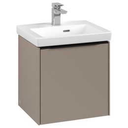 Villeroy & Boch Villeroy und Boch Subway 3.0 Waschtisch-Unterschrank C58101VM 42,3x42,9x37,75cm, Schanier links/Griff Volcano black, taupe