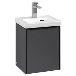 Villeroy & Boch Villeroy und Boch Subway 3.0 Waschtisch-Unterschrank C58401VR 35,1x42,9x30,9cm, Schanier rechts/Griff Volcano black, graphite