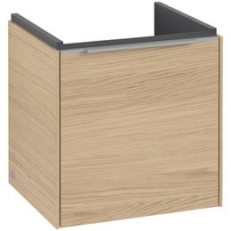 Villeroy & Boch Villeroy und Boch Subway 3.0 Waschtisch-Unterschrank C58200VJ 42,3x42,9x37,75cm, Schanier rechts/Griff Aluminium gl&auml;nzend, nordic oak