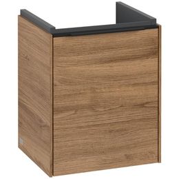 Villeroy & Boch Villeroy und Boch Subway 3.0 Waschtisch-Unterschrank C58401RH 35,1x42,9x30,9cm, Schanier rechts/Griff Volcano black, kansas oak