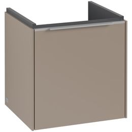 Villeroy & Boch Villeroy und Boch Subway 3.0 Waschtisch-Unterschrank C58100VM 42,3x42,9x37,75cm, Schanier links/Griff Aluminium gl&auml;nzend, taupe
