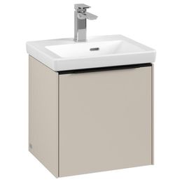 Villeroy & Boch Villeroy und Boch Subway 3.0 Waschtisch-Unterschrank C58201VN 42,3x42,9x37,75cm, Schanier rechts/Griff Volcano black, cashmere grey