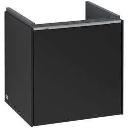 Villeroy & Boch Villeroy und Boch Subway 3.0 Waschtisch-Unterschrank C58200VL 42,3x42,9x37,75cm, Schanier rechts/Griff Aluminium gl&auml;nzend, volcano black