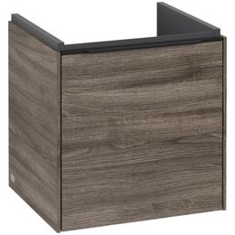 Villeroy & Boch Villeroy und Boch Subway 3.0 Waschtisch-Unterschrank C58201RK 42,3x42,9x37,75cm, Schanier rechts/Griff Volcano black, stone oak