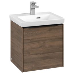 Villeroy & Boch Villeroy und Boch Subway 3.0 Waschtisch-Unterschrank C58101VH 42,3x42,9x37,75cm, Schanier links/Griff Volcano black, arizona oak
