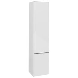 Villeroy & Boch Villeroy und Boch Subway 3.0 Hochschrank C58700VE 40x171x36,2cm, Schanier rechts/Griff Aluminium gl&auml;nzend, brilliant white
