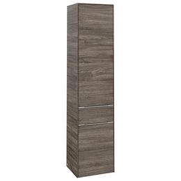 Villeroy & Boch Villeroy und Boch Subway 3.0 Hochschrank C59100RK 40x171x36,2cm, Schanier rechts/Griff Aluminium gl&auml;nzend, stone oak