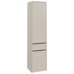 Villeroy & Boch Villeroy und Boch Subway 3.0 Hochschrank C59001VN 40x171x36,2cm, Schanier links/Griff Volcano black, cashmere grey