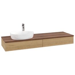 Villeroy & Boch Villeroy & Boch Antao Waschtischunterschrank 1600x190x500mm L15152HN mit Beleuchtung mit Struktur FK/AP: HN/2