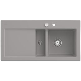 Villeroy & Boch Villeroy & Boch Subway 60 Einbausp&uuml;le 671202KD rechts, mit Ablaufgarnitur und Exzenterbet&auml;tigung, 1000 x 510 mm, Fossil