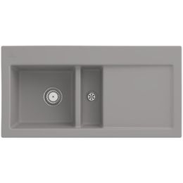 Villeroy & Boch Villeroy und Boch Subway 60 Einbausp&uuml;le 677001KD links, mit Ablaufgarnitur, Handbet&auml;tigung, 1000 x 510 mm, fossil CeramicPlus