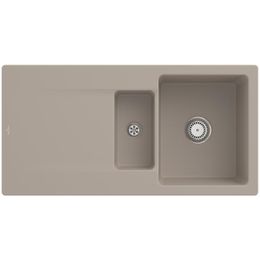 Villeroy & Boch Villeroy und Boch Siluet Sp&uuml;le 333701AM mit Ablaufgarnitur und Handbet&auml;tigung, Almond