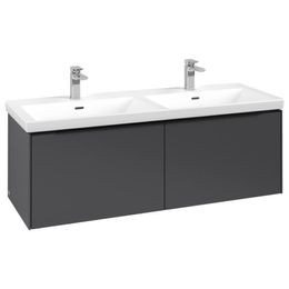 Villeroy & Boch Villeroy und Boch Subway 3.0 Waschtisch-Unterschrank C56701VR 127,2x42,9x47,8cm, ohne LED/Griff Volcano black, graphite