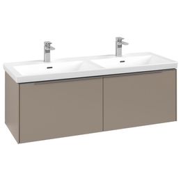 Villeroy & Boch Villeroy und Boch Subway 3.0 Waschtisch-Unterschrank C567L0VM 127,2x42,9x47,8cm, mit LED/Griff Aluminium gl&auml;nzend, taupe