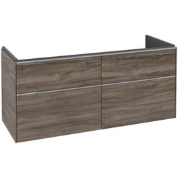 Villeroy & Boch Villeroy und Boch Subway 3.0 Waschtisch-Unterschrank C60200RK 127,2x57,6x47,8cm, ohne LED/Griff Aluminium gl&auml;nzend, stone oak