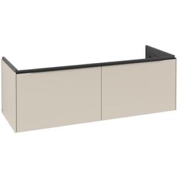 Villeroy & Boch Villeroy und Boch Subway 3.0 Waschtisch-Unterschrank C567L1VN 127,2x42,9x47,8cm, mit LED/Griff Volcano black, cashmere grey