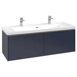 Villeroy & Boch Villeroy und Boch Subway 3.0 Waschtisch-Unterschrank C601L0VQ 127,2x42,9x47,8cm, mit LED/Griff Aluminium gl&auml;nzend, marine blue