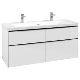 Villeroy & Boch Villeroy und Boch Subway 3.0 Waschtisch-Unterschrank C60201VE 127,2x57,6x47,8cm, ohne LED/Griff Volcano black, brilliant white