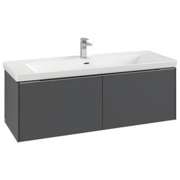 Villeroy & Boch Villeroy und Boch Subway 3.0 Waschtisch-Unterschrank C60102VR 127,2x42,9x47,8cm, ohne LED/Griff monochrom, graphite