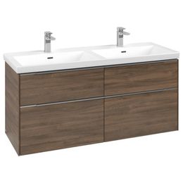 Villeroy & Boch Villeroy und Boch Subway 3.0 Waschtisch-Unterschrank C568L0VH 127,2x56,6x47,8cm, mit LED/Griff Aluminium gl&auml;nzend, arizona oak