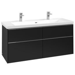 Villeroy & Boch Villeroy und Boch Subway 3.0 Waschtisch-Unterschrank C60200VL 127,2x57,6x47,8cm, ohne LED/Griff Aluminium gl&auml;nzend, volcano black