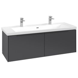Villeroy & Boch Villeroy und Boch Subway 3.0 Waschtisch-Unterschrank C601L2VR 127,2x42,9x47,8cm, mit LED/Griff monochrom, graphite