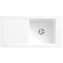 Villeroy & Boch Villeroy & Boch Timeline Einbausp&uuml;le 679001R1 mit Ablaufgarnitur und Handbet&auml;tigung, wei&szlig;