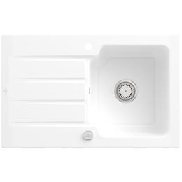Villeroy & Boch Villeroy und Boch Architectura Sp&uuml;le 334002KG Snow White, Ablaufgarnitur mit Excenterbet&auml;tigung