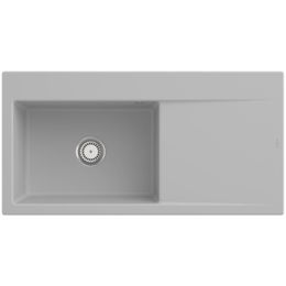 Villeroy & Boch Villeroy und Boch Subway Style 60 Einbausp&uuml;le 336201SM Becken links, Ablaufgarnitur mit Handbet&auml;tigung, 1000 x 510 mm, Steam