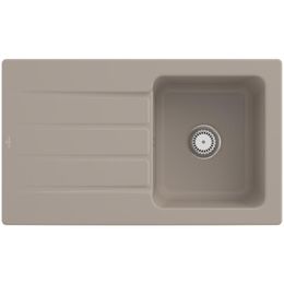 Villeroy & Boch Villeroy und Boch Architectura Sp&uuml;le 335001AM mit Ablaufgarnitur und Handbet&auml;tigung, Almond