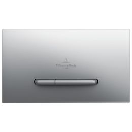 Villeroy & Boch Villeroy & Boch ViConnect WC-Bet&auml;tigungsplatte 92218069 2-Mengen-Sp&uuml;lung, Kunststoff, Chrom Edelmatt