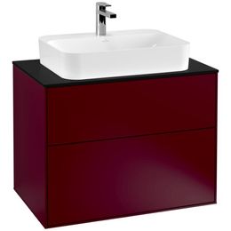 Villeroy & Boch Villeroy und Boch Finion Waschtischunterschrank G34200HB 80x60,3cm, Emotion, Abdeckplatte black matt, Peony Matt