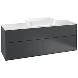 Villeroy & Boch Villeroy und Boch Finion Waschtischunterschrank G32100HG 160x60,3cm, Emotion, Abdeckplatte white matt, Midnight Blue Matt Lacquer