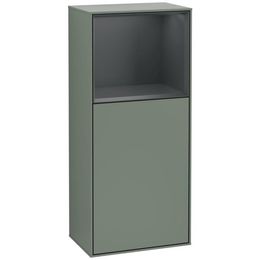 Villeroy & Boch Villeroy und Boch Finion Seitenschrank G500HGGM 41,8x93,6cm, links, Emotion, Regal oben Midnight Blue Matt, Olive Matt Lacquer