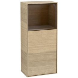 Villeroy & Boch Villeroy und Boch Finion Seitenschrank G500GNPC 41,8x93,6cm, links, Emotion, Regal oben Walnut Veneer, Oak Veneer