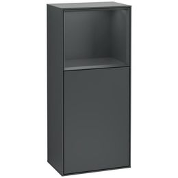 Villeroy & Boch Villeroy und Boch Finion Seitenschrank G500HGHG 41,8x93,6cm, links, Emotion, Regal oben Midnight Blue Matt, Midnight Blue Matt Lacquer