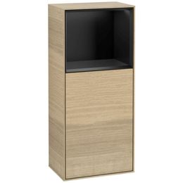Villeroy & Boch Villeroy und Boch Finion Seitenschrank G500PDPC 41,8x93,6cm, links, Emotion, Regal oben Black matt, Oak Veneer